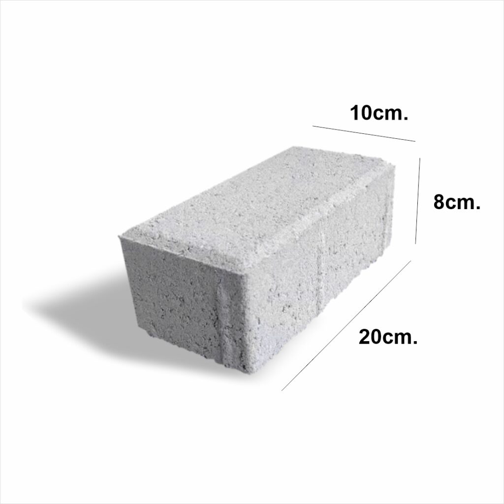 Adoquín H° Rectangular Holanda Hormigón cemento 20x10x8 gris claro (m2) – Fabrica Agui