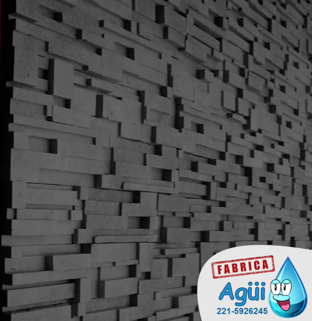 Revestimiento cementicio Geocubico negro (m2) – Fabrica Agui