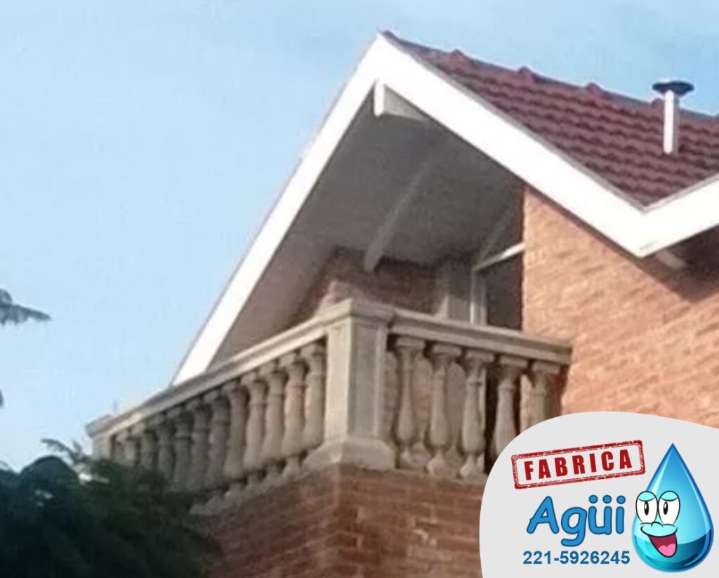 Pasamano baranda viga balcón escalera romana hormigón cemento con ...